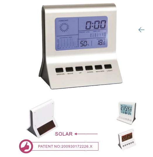 Sunny Radio Controlled Clock With Solar - Buy Radio Controlled Table ...