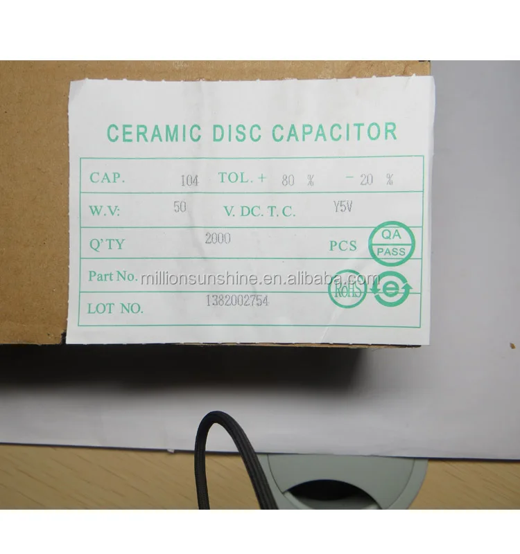 Ceramic Disc Capacitor 104PF 50V - Reliable Performance