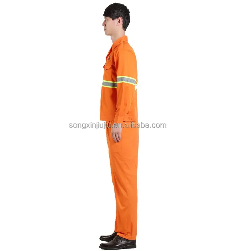Orange Color Reflective Safety Uniform Hi Vis Workwear Shirts Pants ...