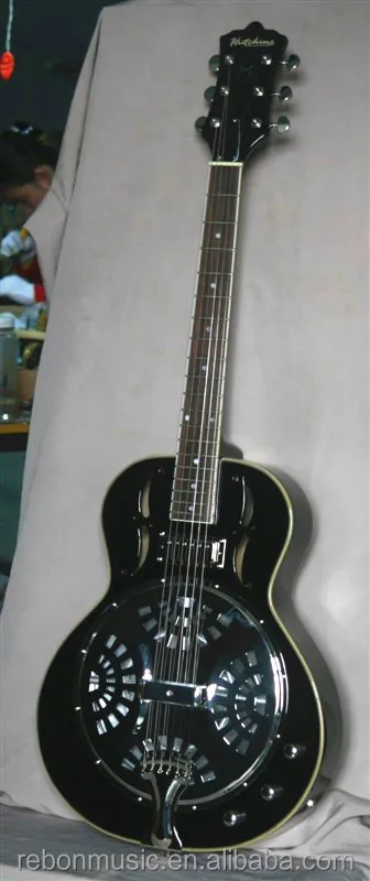 6 String Black Colour Dobro Guitar - Acoustic Resonator