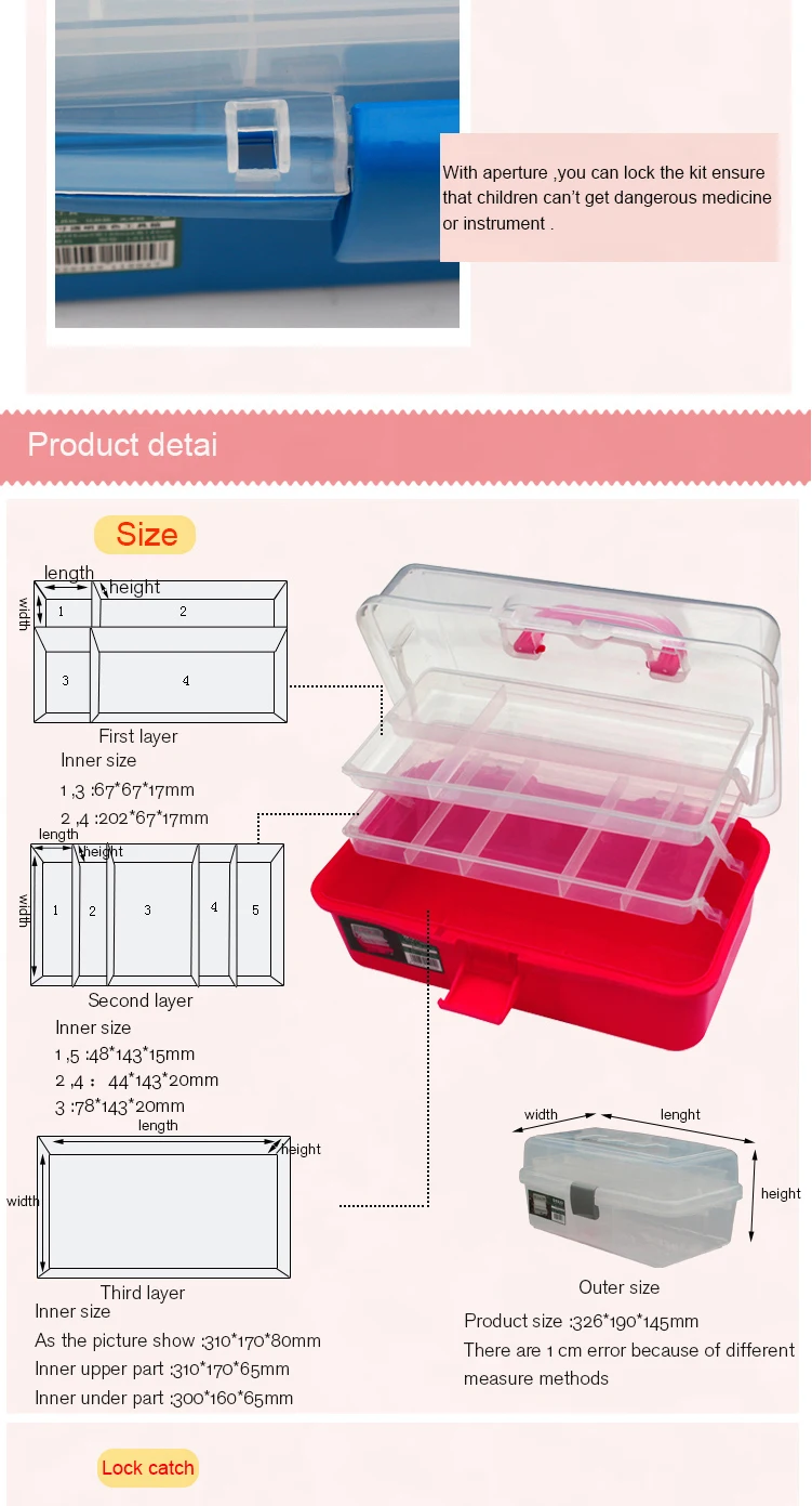 Plastic Laptop Tool Kit 3 Layers Home Use Hardware Tool Box - Buy Trade ...