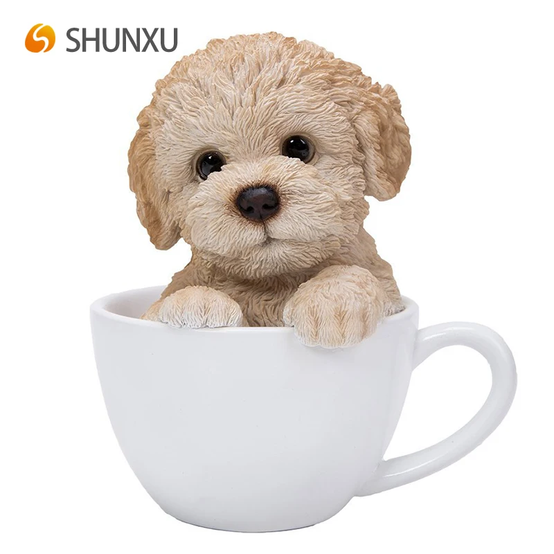 Adorable Teacup Pet Pals Puppy Collectible Desk Decor