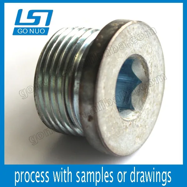 Steel Hex Hollow Head Marine Drain Tank Outlet Plugs With Sealing Ring ...