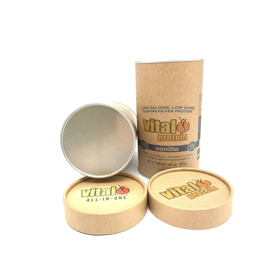 Protein Powder Composite Paper Cylinder Container Airtight
