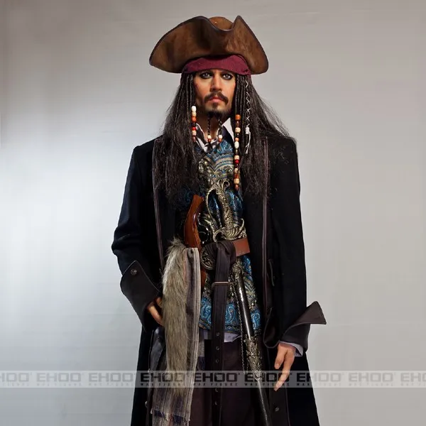 Life Size Pirate Statue: Silicone Wax Figure Captain Jack For Display