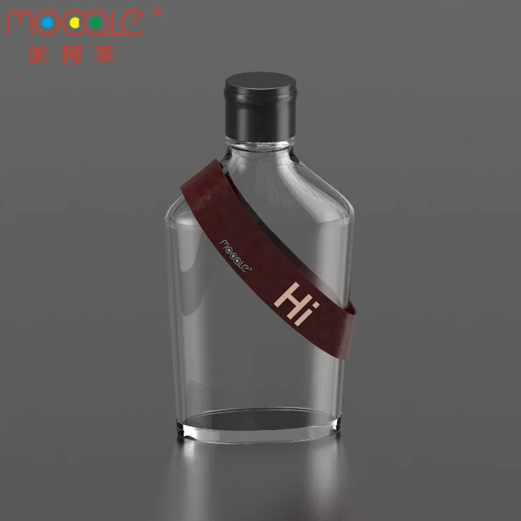 Unique Design 200ml Flint Flask Glass Bottle With Logo Printing Service ...