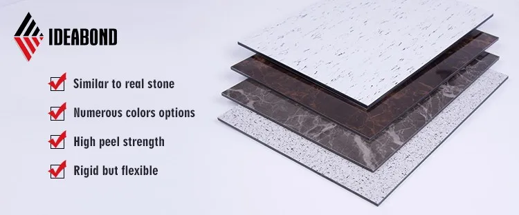 Granite Texture Acm Wall Cladding Aluminum Composite Panel For Interior ...