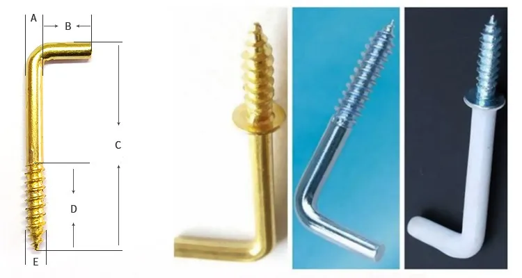 L-shaped Screw Hooks - Durable and Versatile Solutions