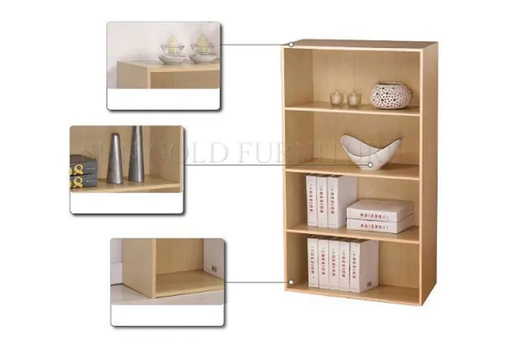 Office Commercial Bookcase Design - Wooden Bookshelf
