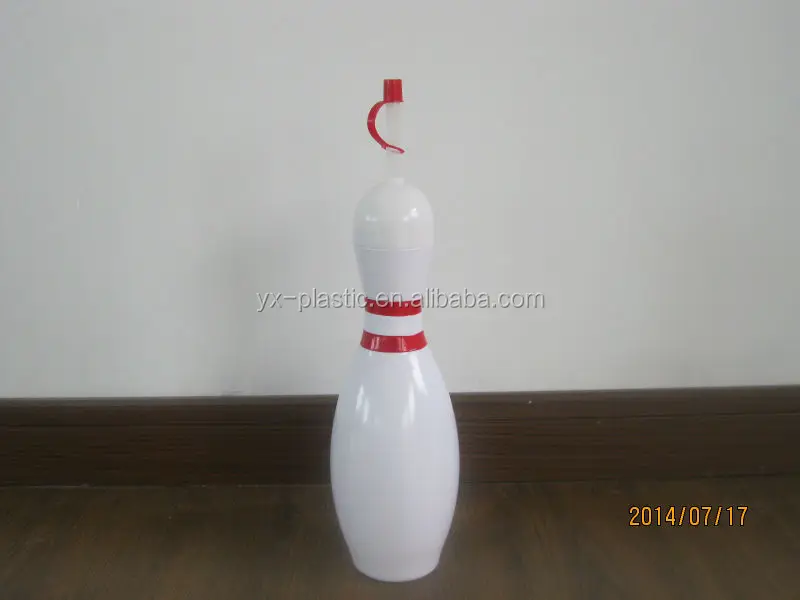 Bowling Pin Sipper Cups - 24oz Drinking Bottles with Straw