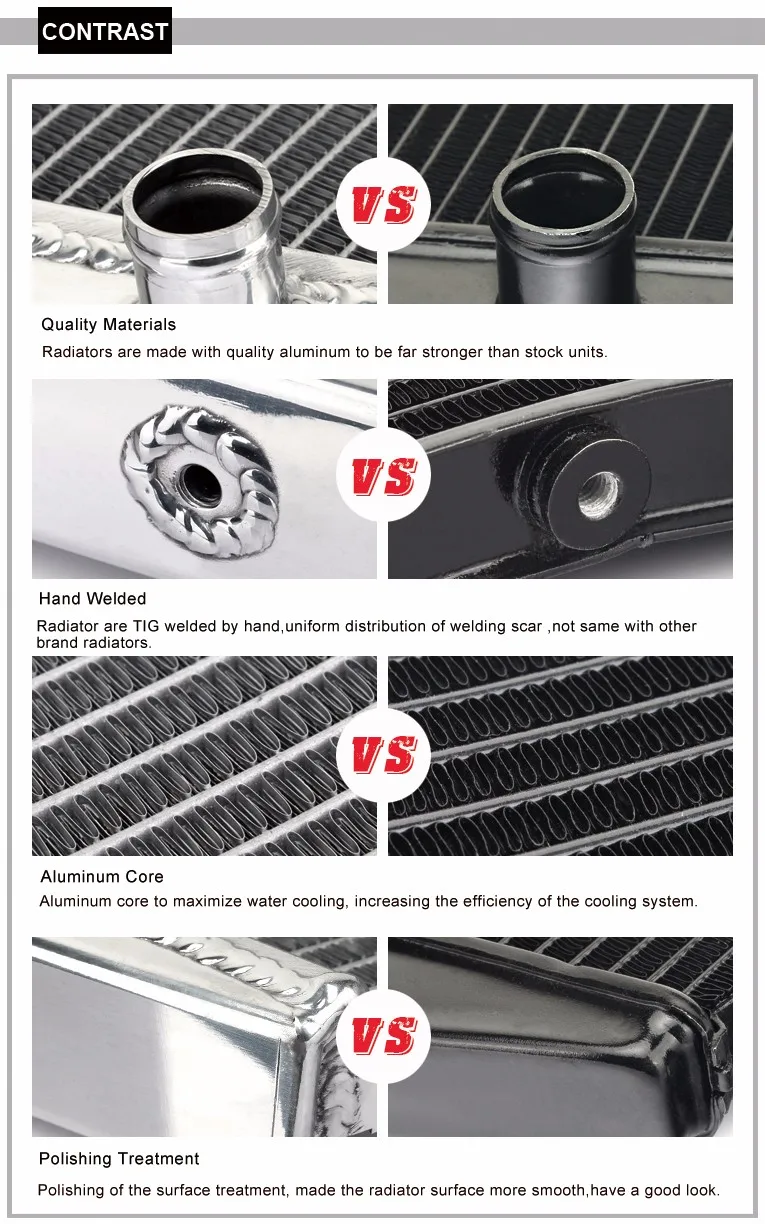 Custom Motorcycle Radiator for HONDA YAMAHA SUZUKI KAWASAKI KTM BWM DUCATI