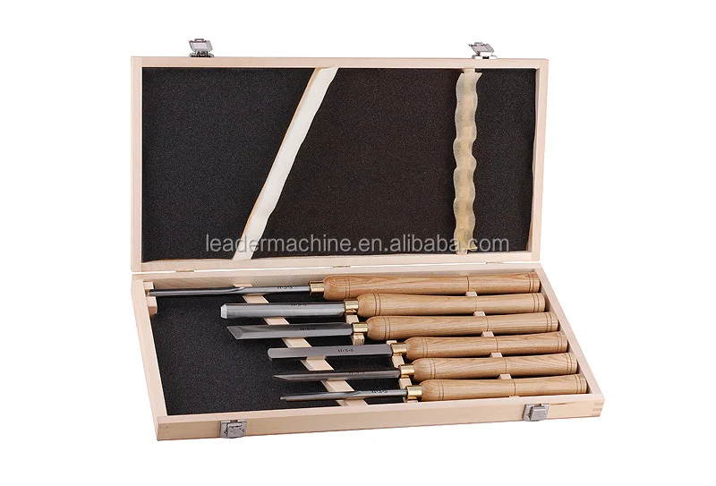 A1002-6pc Wood Turning Lathe Chisel Set For Woodworking Carpentry Works ...