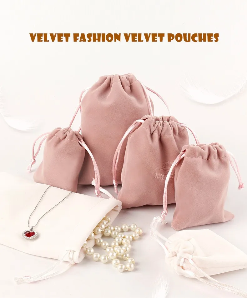 velvet drawstring bag, gift jewellery pouches, mini jewelry - 动态图库网