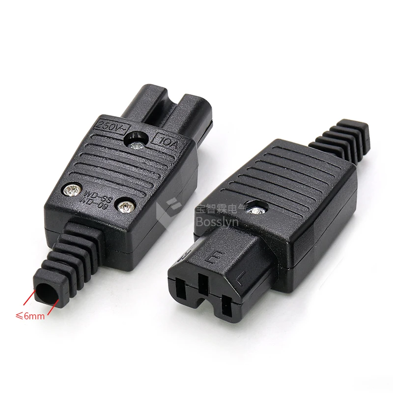 3 Prong Female Power Plug Iec 320 C15 Connector Rewireable 250v 10a ...