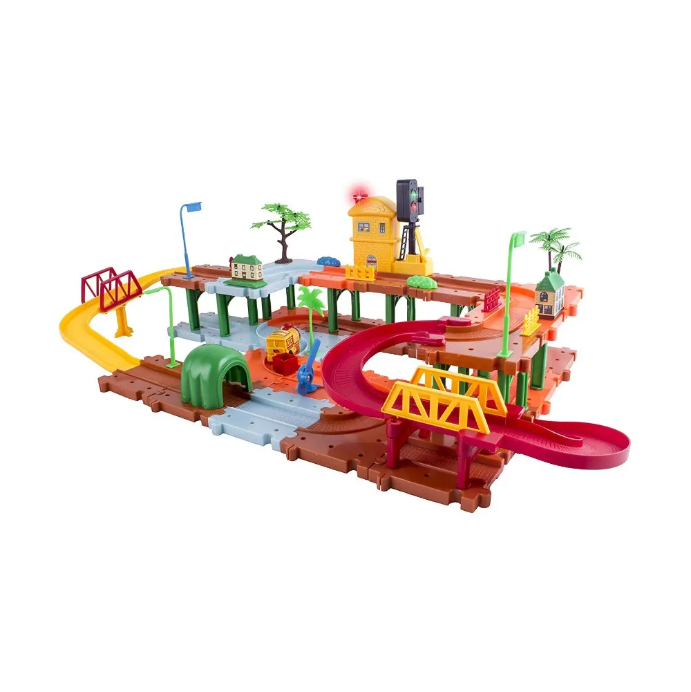 Big Train Tracks Set Toy For Kids,Tunnels And Bridges,With Battery ...