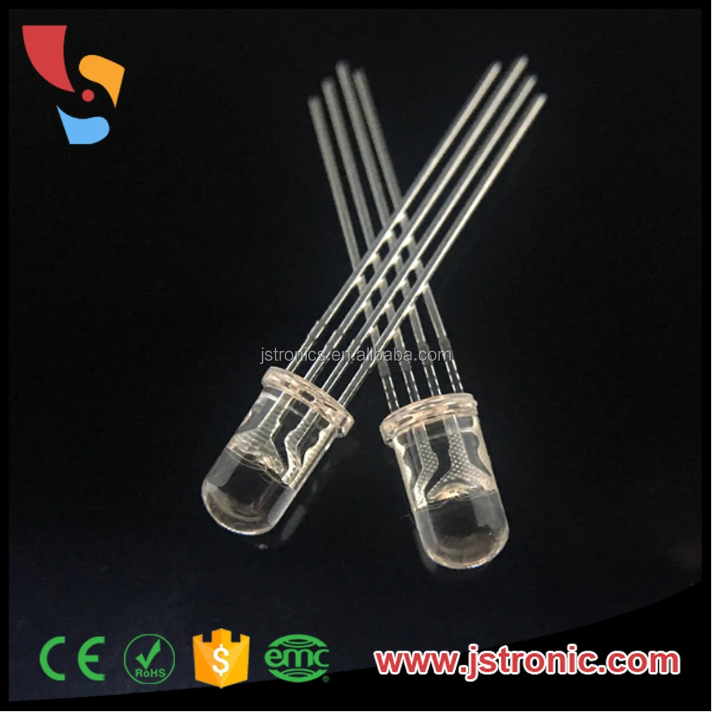5mm Rgb Led Dip Diode With 4 Legs Common Anode/cathode - Buy 5mm Rgb ...