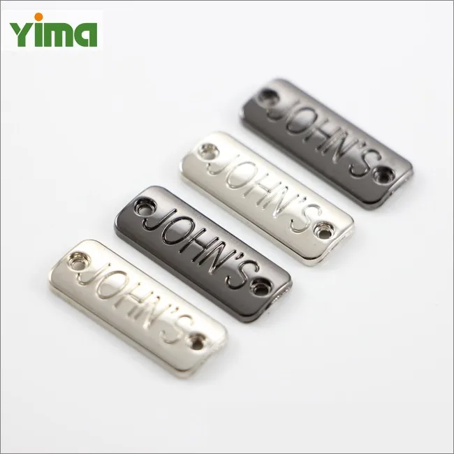 China Metal Label Maker Custom Wholesale Clothing Metal Plate Label ...