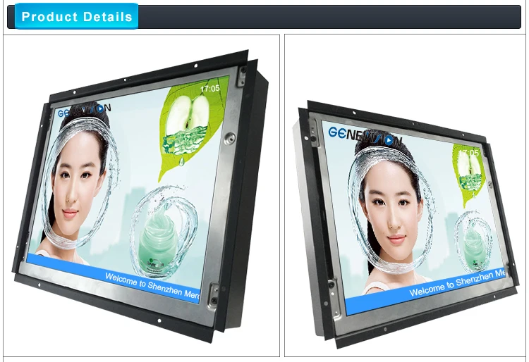 19 Inch Open Frame Monitor Android Touch Screen Display Frameless Lcd ...