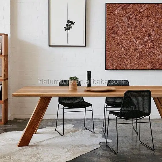 Modern Hotel Furniture Solid Wood Dining Restaurant Oak Wood Hotel ...