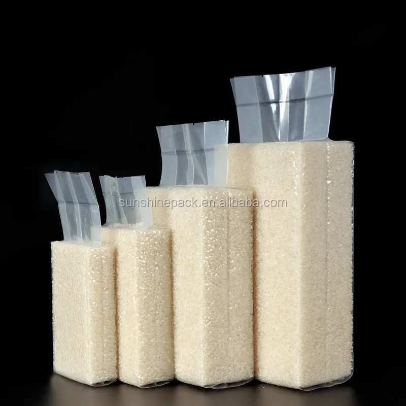 Transparent PA/PE Rice Bag Vacuum Rice Brick Bag Packing Pouch Rice ...