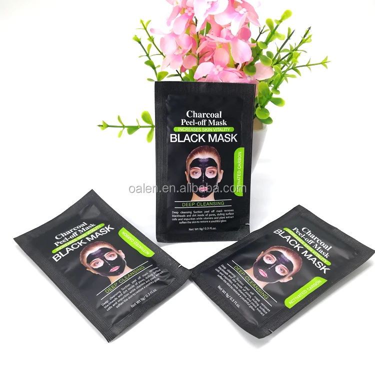 Private Label Black Mask Set Blackhead Mask Nose Strips Peel Off Mask ...