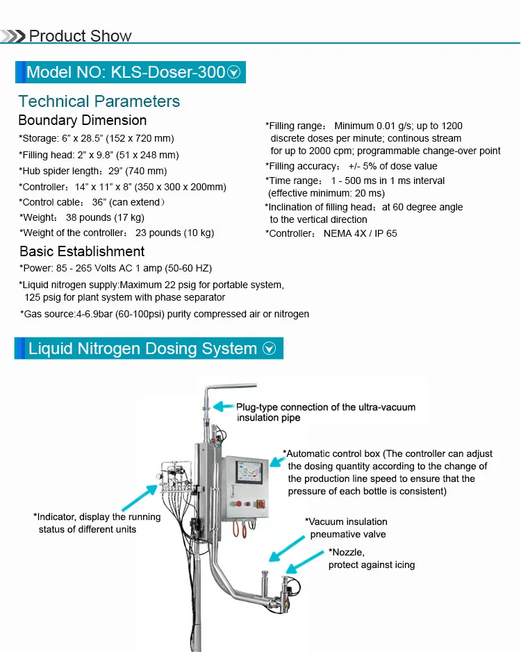 High Precision Automatic Ln2 Dose System Liquid Nitrogen Doser For ...