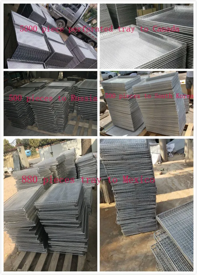 304 316 Stainless Steel Perforated Baking Trays for Buns