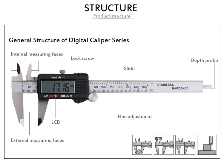 Digital Vernier Caliper/electronic Digital Vernier Caliper/high ...