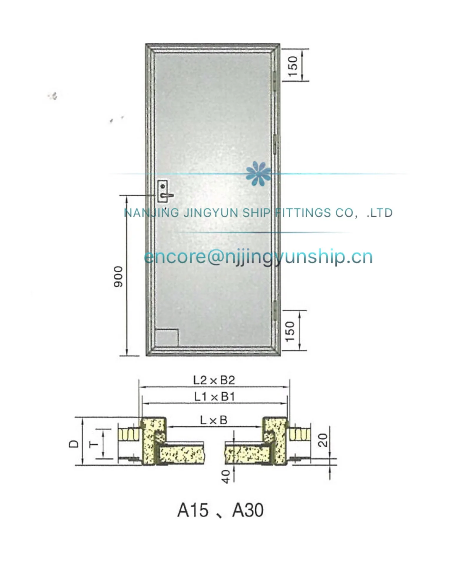 A60 Marine Cabin Single-leaf Fire Rated Door - Buy Marine Ship A60 Fire ...