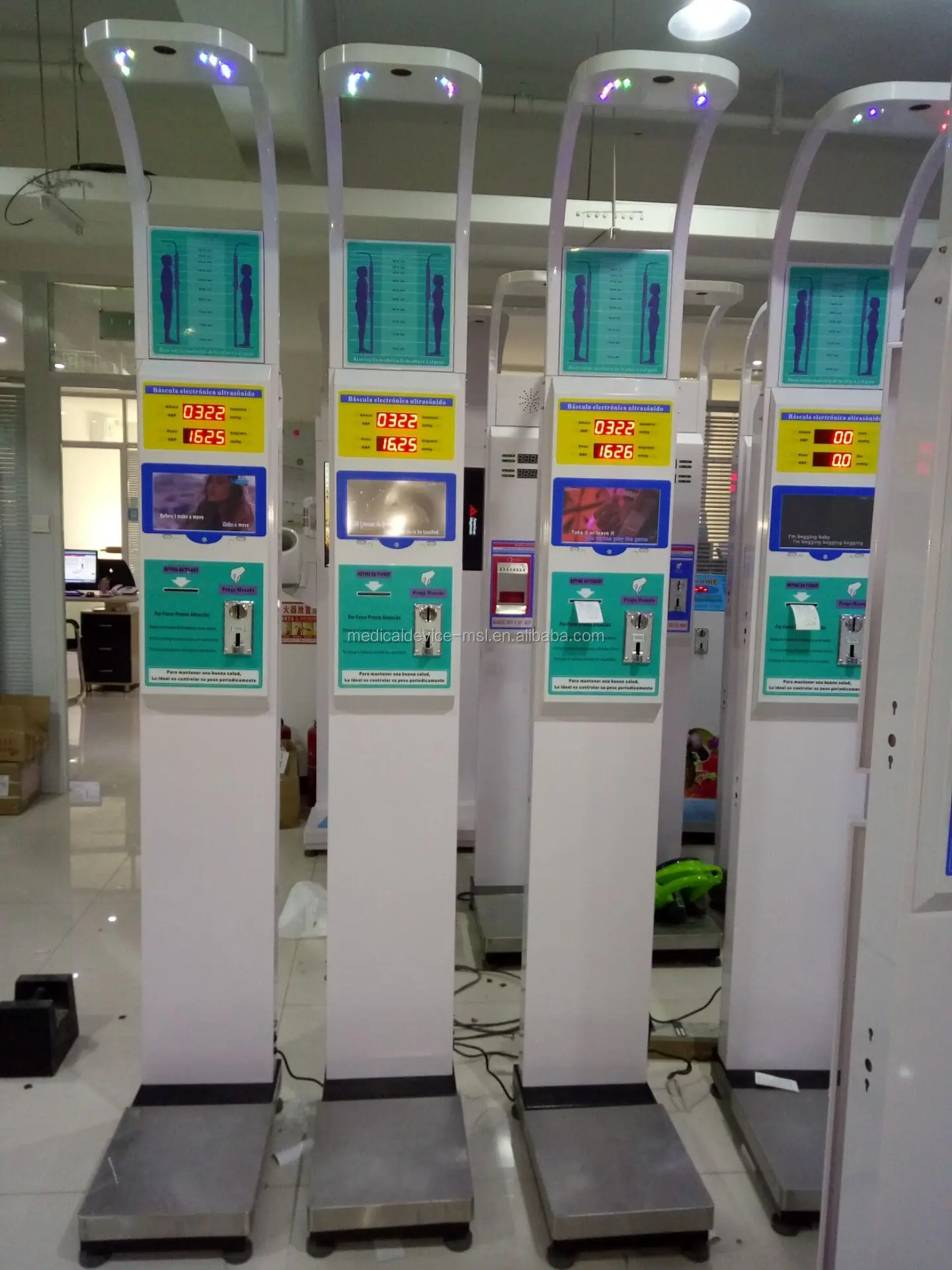 Msluw02 Ultrasonic Coin-operated Height And Weight Scale/bluetooth ...