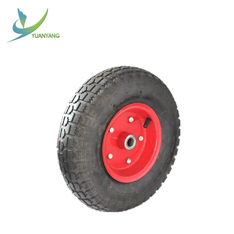 400-8 Roda Karet Busa Pu 16 Inci Roda Roda Roda Gigi Roda Logam 4.00-8 ...