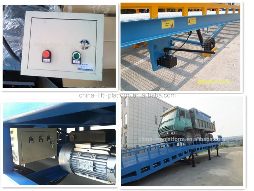 10 Tons Load Capacity Adjustable Yard Ramp Fixed Hydraulic Dock Leveler ...