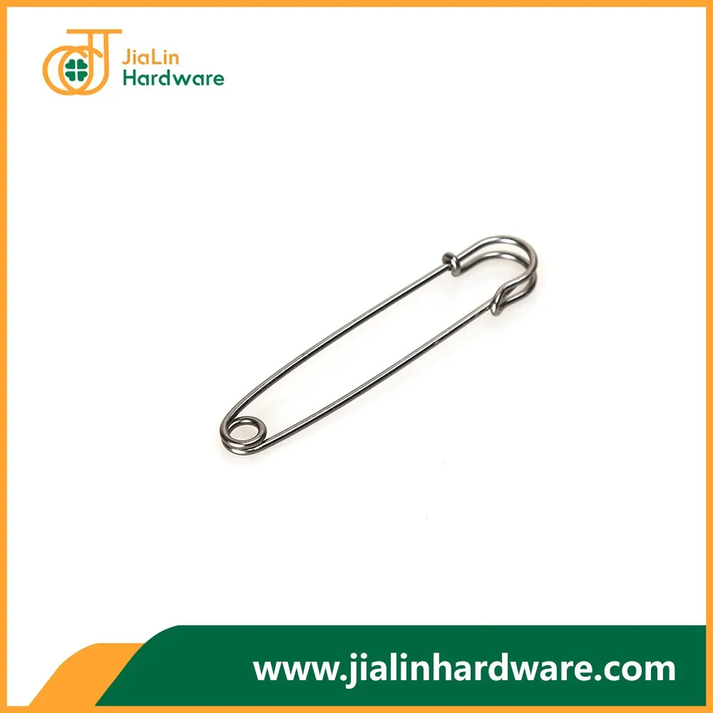 13mm Silver Color Round Steel Metal Brooch Base Safety Pin For Badge ...