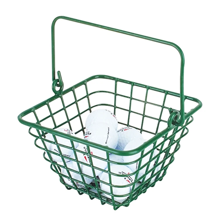 Green Small Golf Ball Wire Basket,Metal Material Ball Container - Buy ...