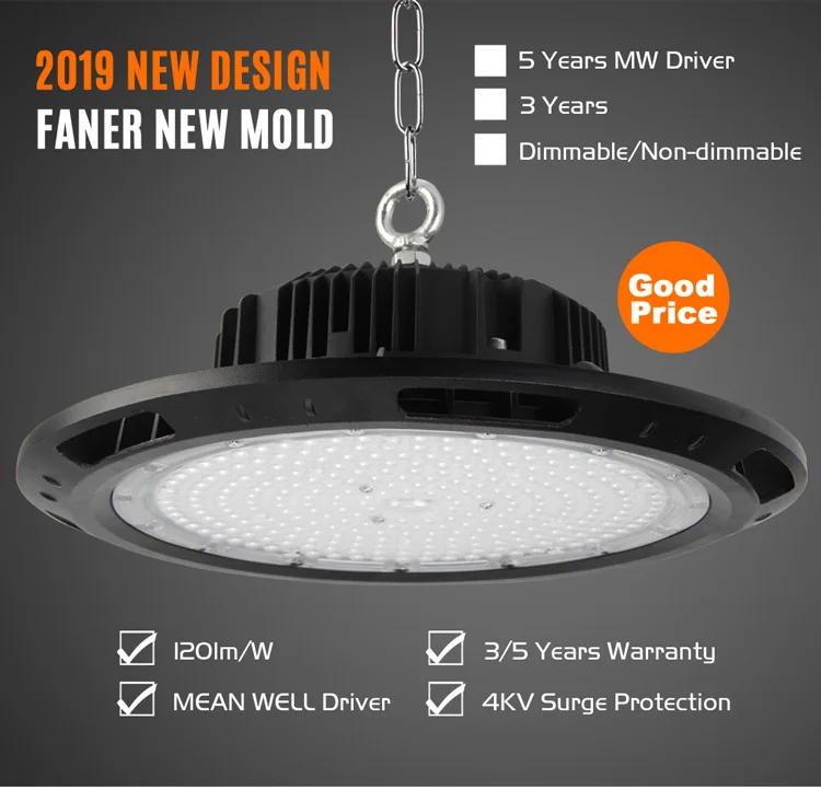 Warehouse Hay Bay Led Lighting Ip65 Round Aluminum Led High Bay Light ...