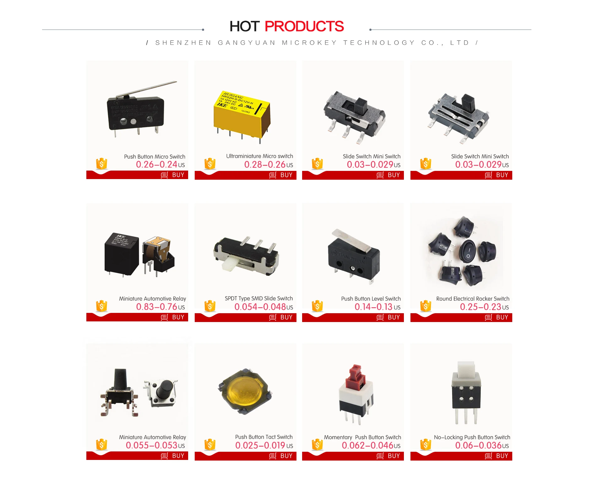 5.8x5.8 Mm Pcb Tactile Push Button Self Locking 6 Pin Switch Dip - Buy ...