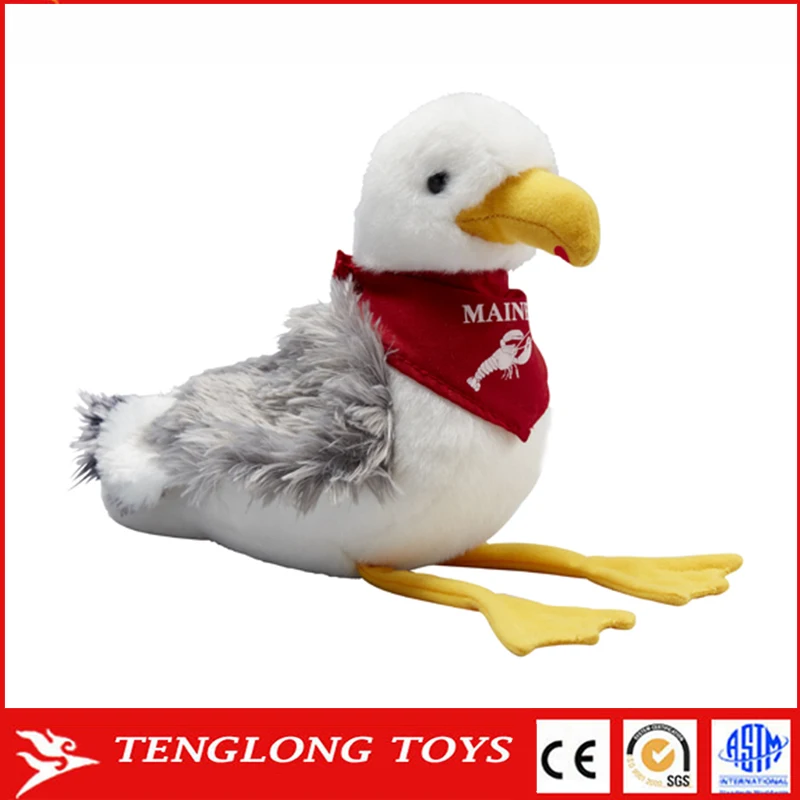 Promotional Custom Plush Stuffed Seagull Toy With Scarf Stuffed Seagull ...
