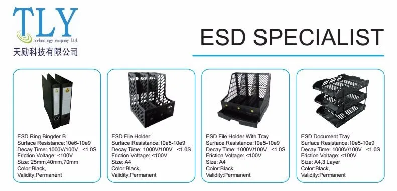 Stock A4 A5 Black Cleanroom Esd File Folder - Buy Esd File Holder ...