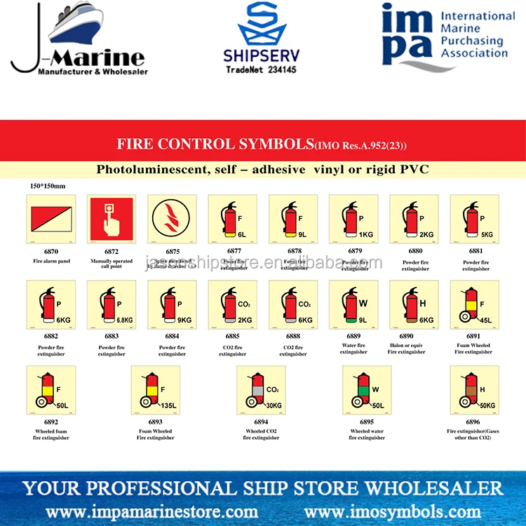 Photoluminescent Imo Symbols Fire Control Signs - Buy Fire Control ...