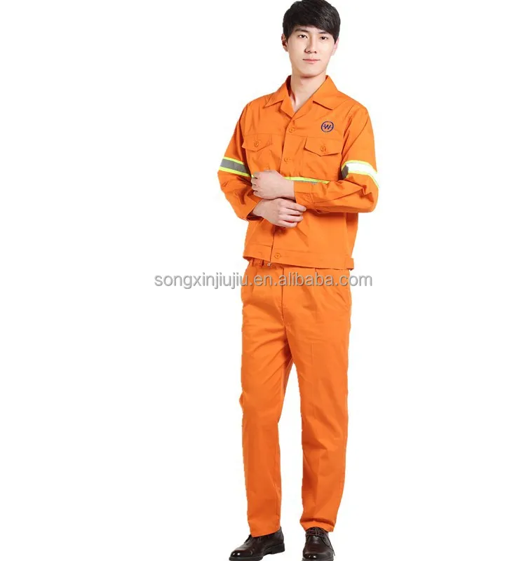 Orange Color Reflective Safety Uniform Hi Vis Workwear Shirts Pants ...