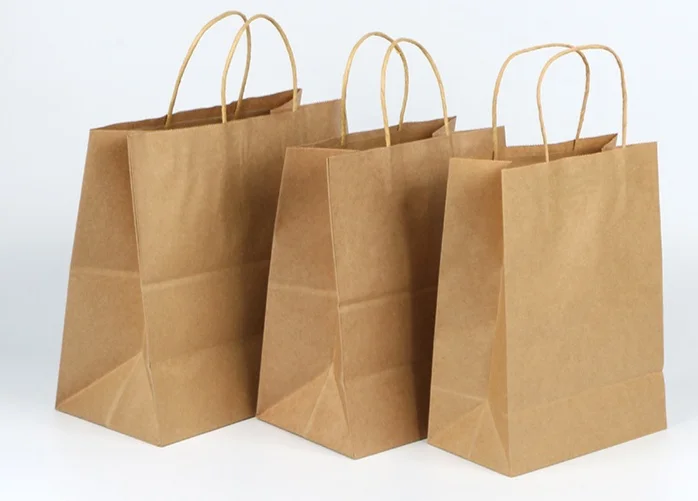 Eco friendly Brown And White Kraft Paper Bag Luxury Paperbag Boutique eco-friendly-brown-and-white-kraft-paper-bag-luxury-paperbag-boutique