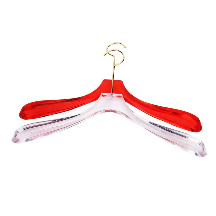 Luxurious Look Space Saving Transparent Red Acrylic Hanger