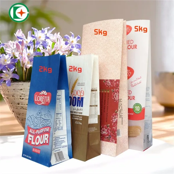 High Quality 2kg Kraft Paper Flour Bag For Flour Packaging - Buy 2kg ...
