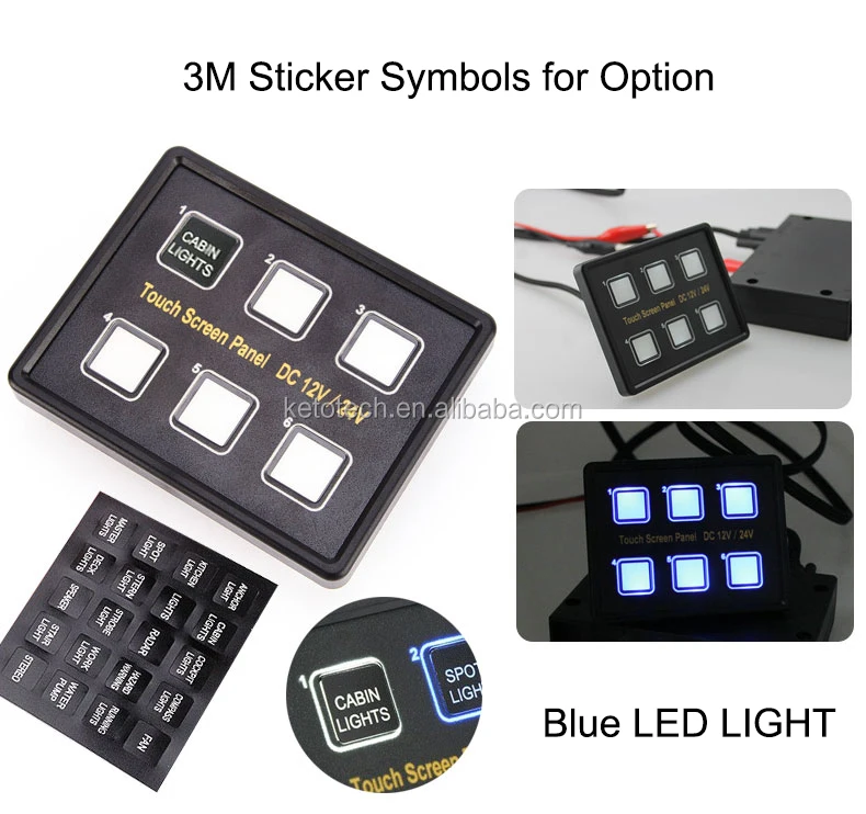 Factory Directly Marine Boat Caravan 12v Touch Screen Switch Panel ...
