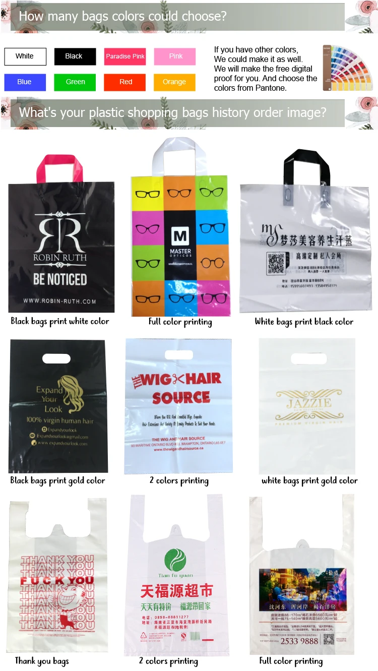 Custom Logo Design Printing Die Cut Handle Bag Hdpe Shopping ...