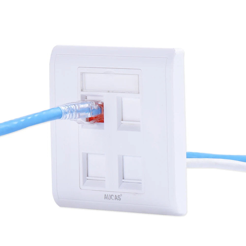 Aucas Rj45 86 Type Network Communication Outlet Faceplate 4 Port - Buy ...