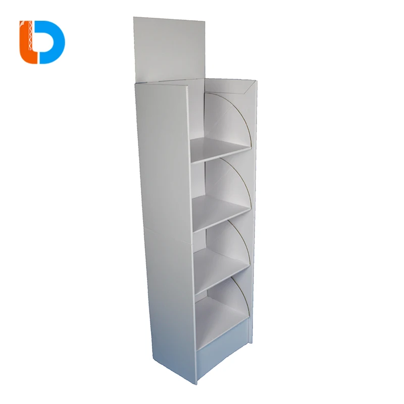 Good Quality Easy Assembling 4 Shelf Cardboard Standing Floor Display ...