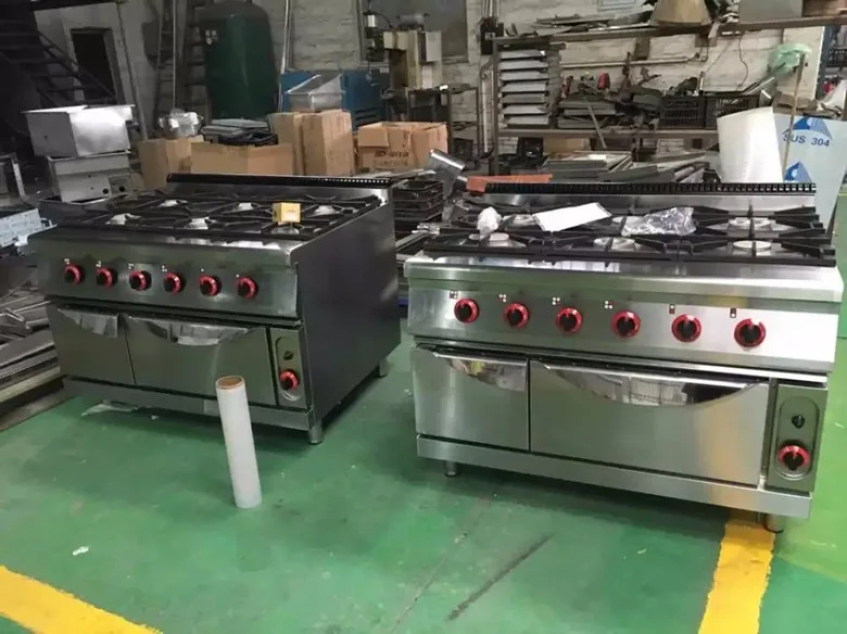 Heavy Duty Cooking Equipment Gas Range Commercial Hotel 6 Burners Gas ...