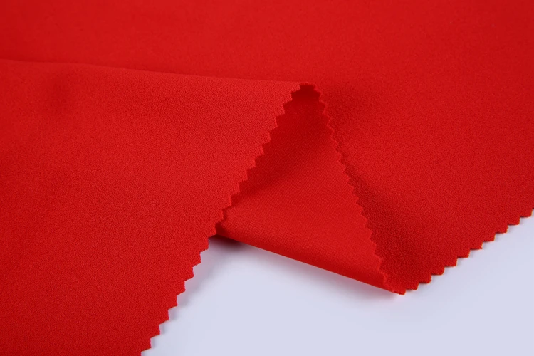 China Knit Double Telas Red Poliester Scuba Fabric Sport Wear Crepe ...