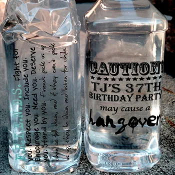 Custom Clear Various Water Bottle Labels Vinyl Stickers Self Adhesive ...